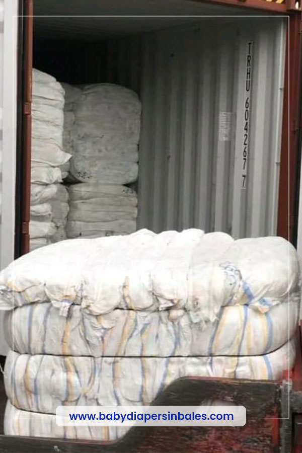 Baby Diapers in Bales